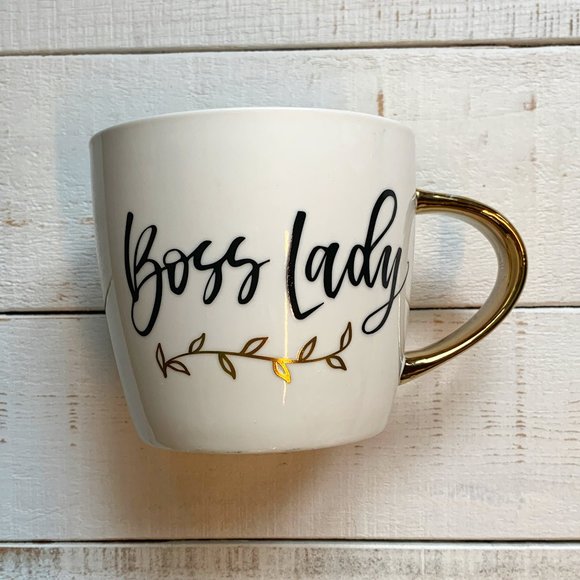 Santa Barbara Design Studio | Dining | Boss Lady Mug Gold Handle Coffee ...